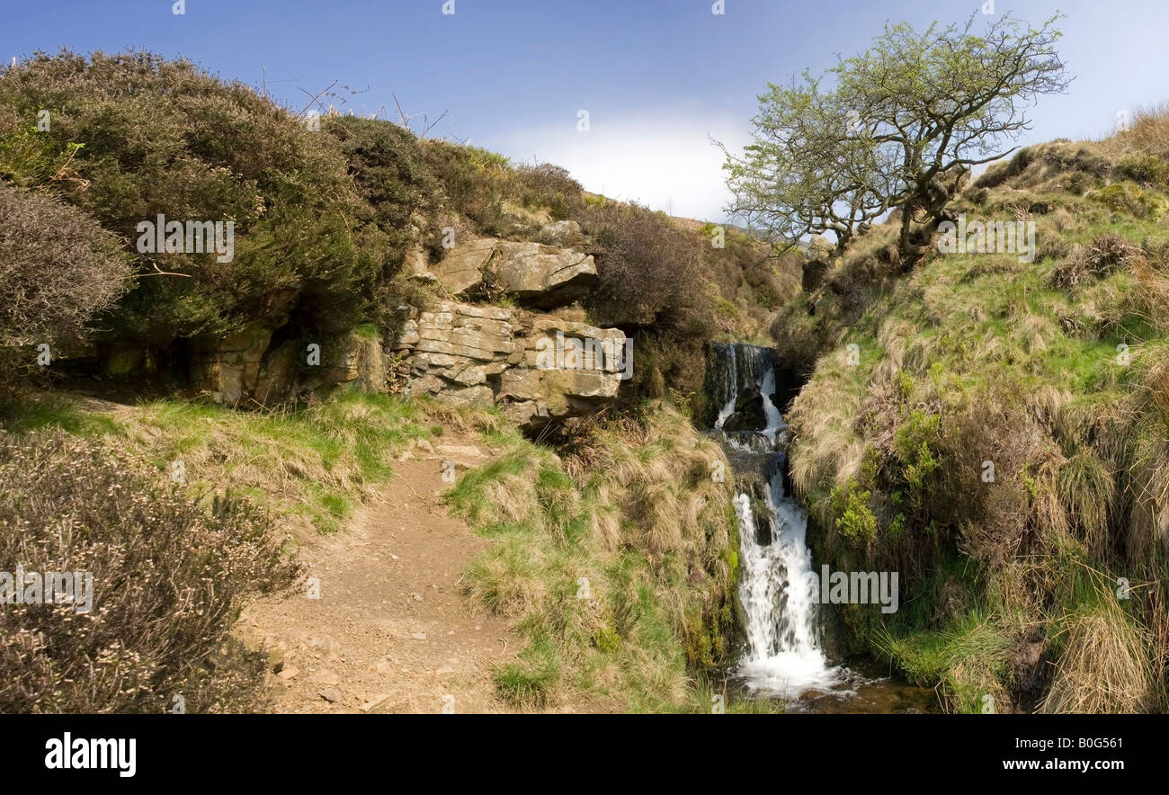A waterfall gridsbrook view from the pennine way long distance footpath ...