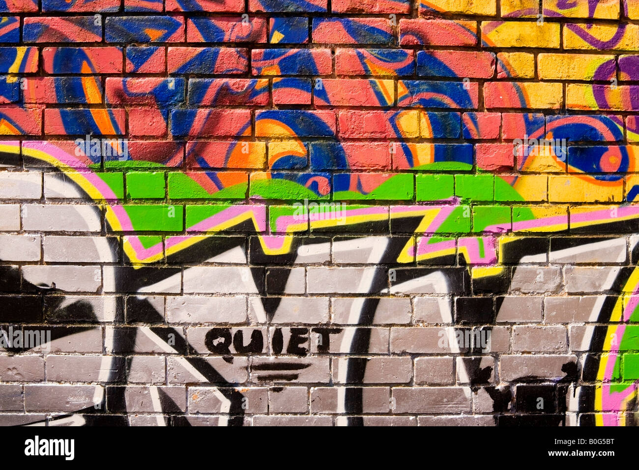 Graffiti on brick wall, Nottingham Stock Photo - Alamy