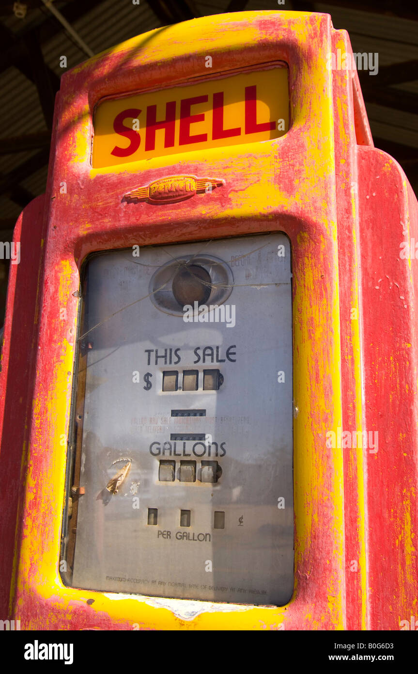 A vintage Shell gas pump survives at the old Chloride 'ghost' town ...