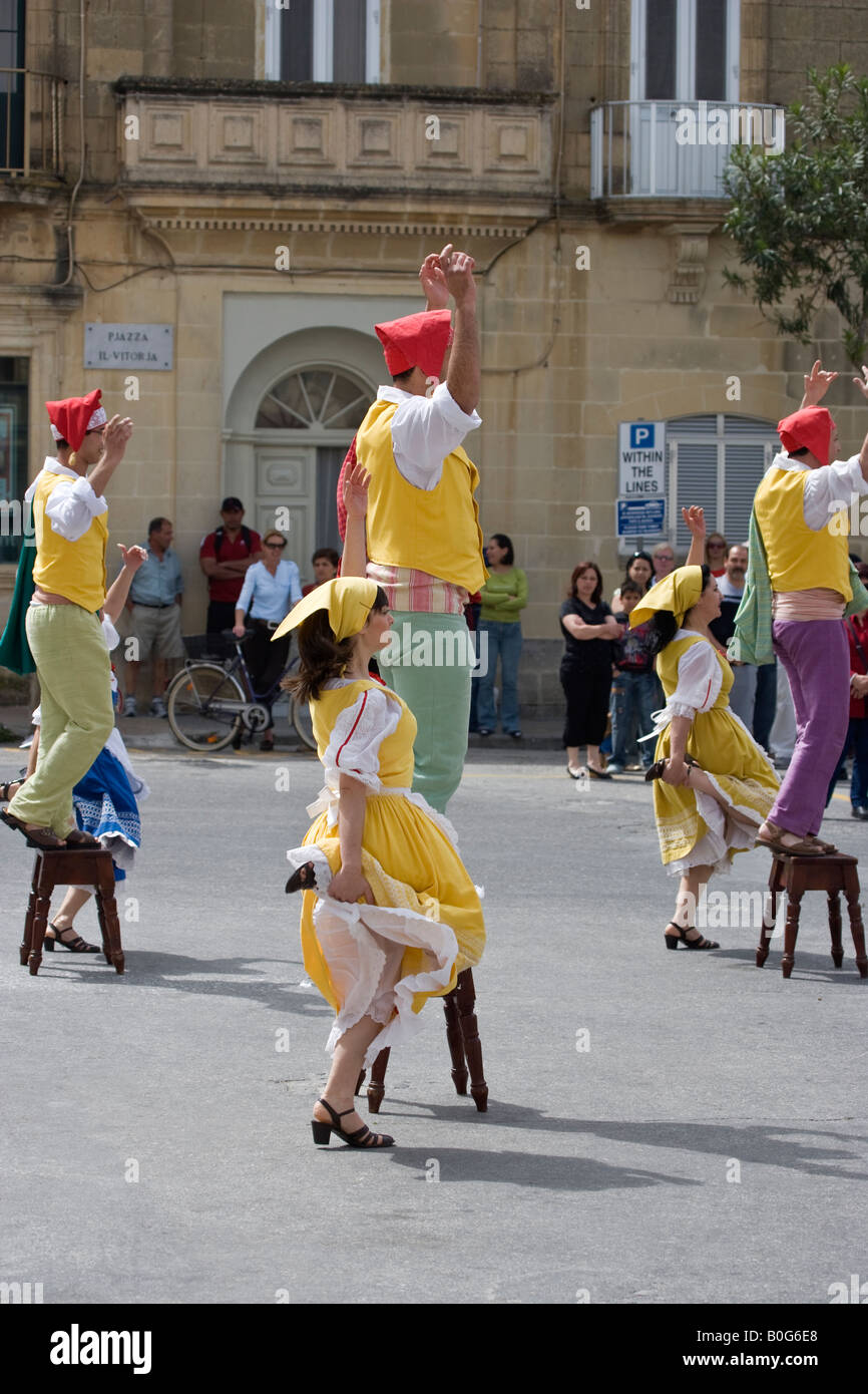Traditional Folk Group Dances Victoria Gozo Malta Stock Photo - Alamy