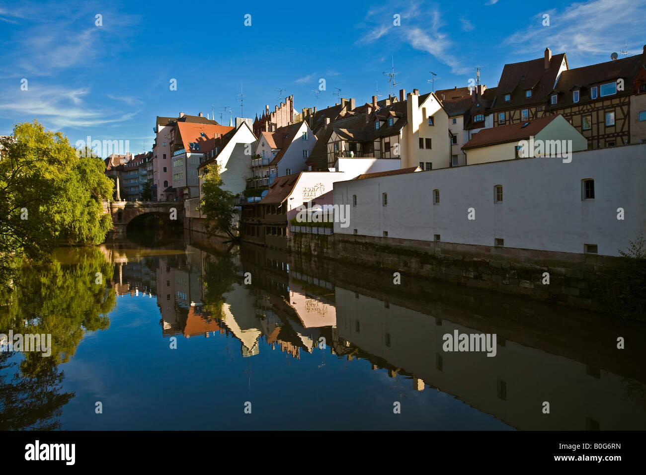 Nuernberg, Old Town scenery, Pegnitz River Stock Photo - Alamy