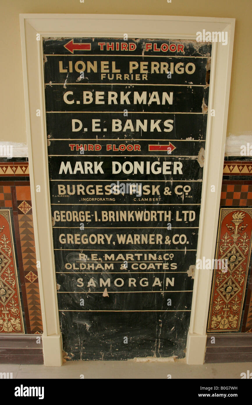 Victorian Business sign board, Piccadilly, Manchester Stock Photo - Alamy