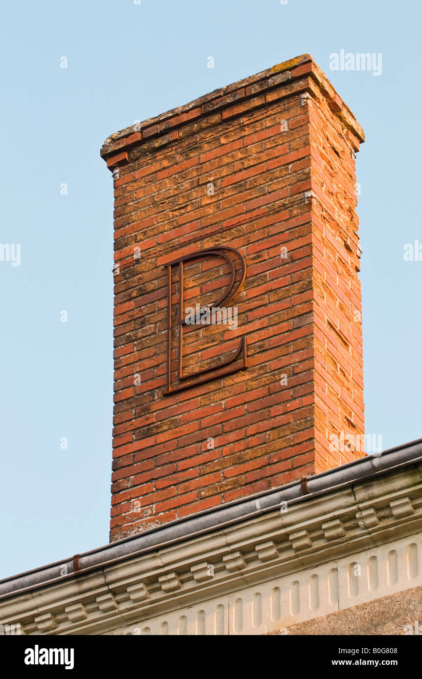 "PL" or "LP" letters decorating chimney stack, France Stock Photo - Alamy