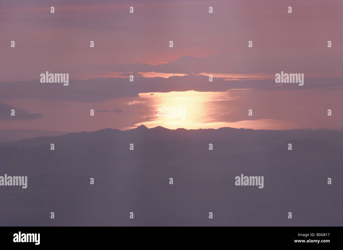 Sunset Reflected On Water Stock Photo - Alamy