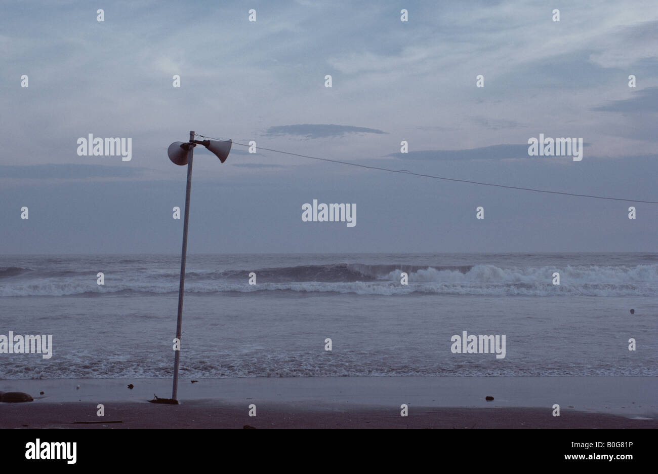 Loudspeakers At Beach Stock Photo - Alamy
