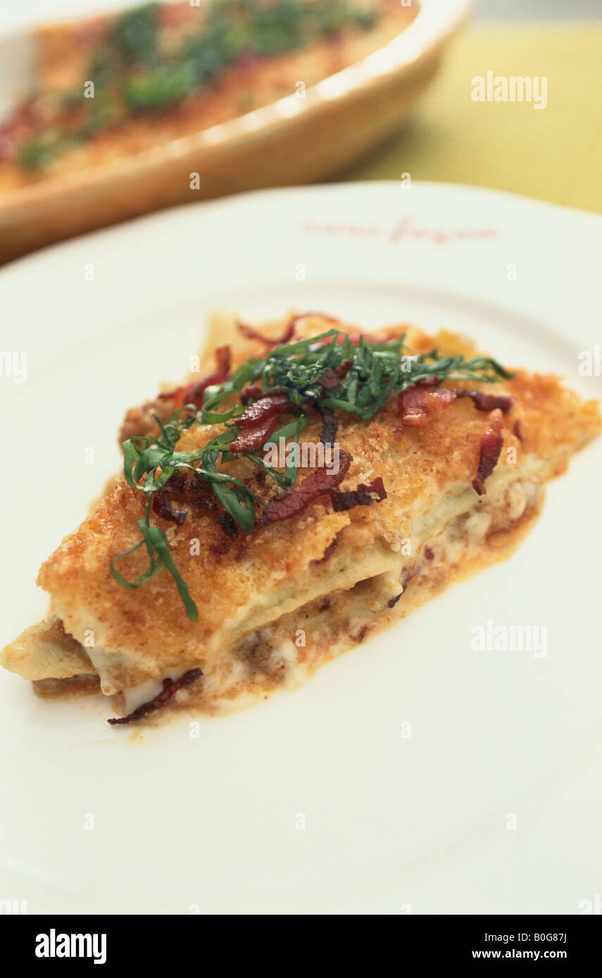 Slice Of Pie On Plate Stock Photo - Alamy