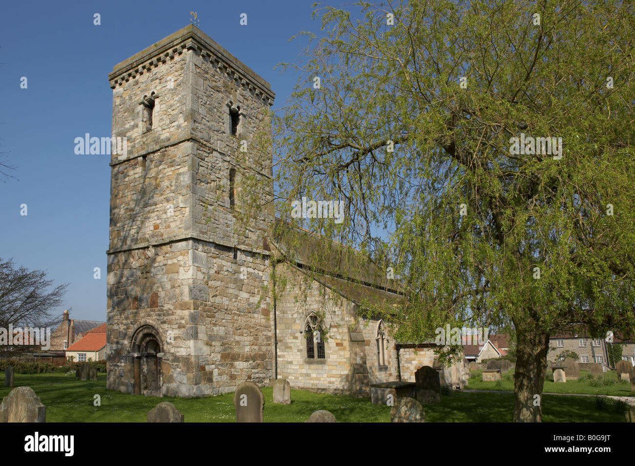 PARISH CHURCH HOVINGHAM VILLAGE SUMMER YORKSHIRE ENGLAND Stock Photo ...