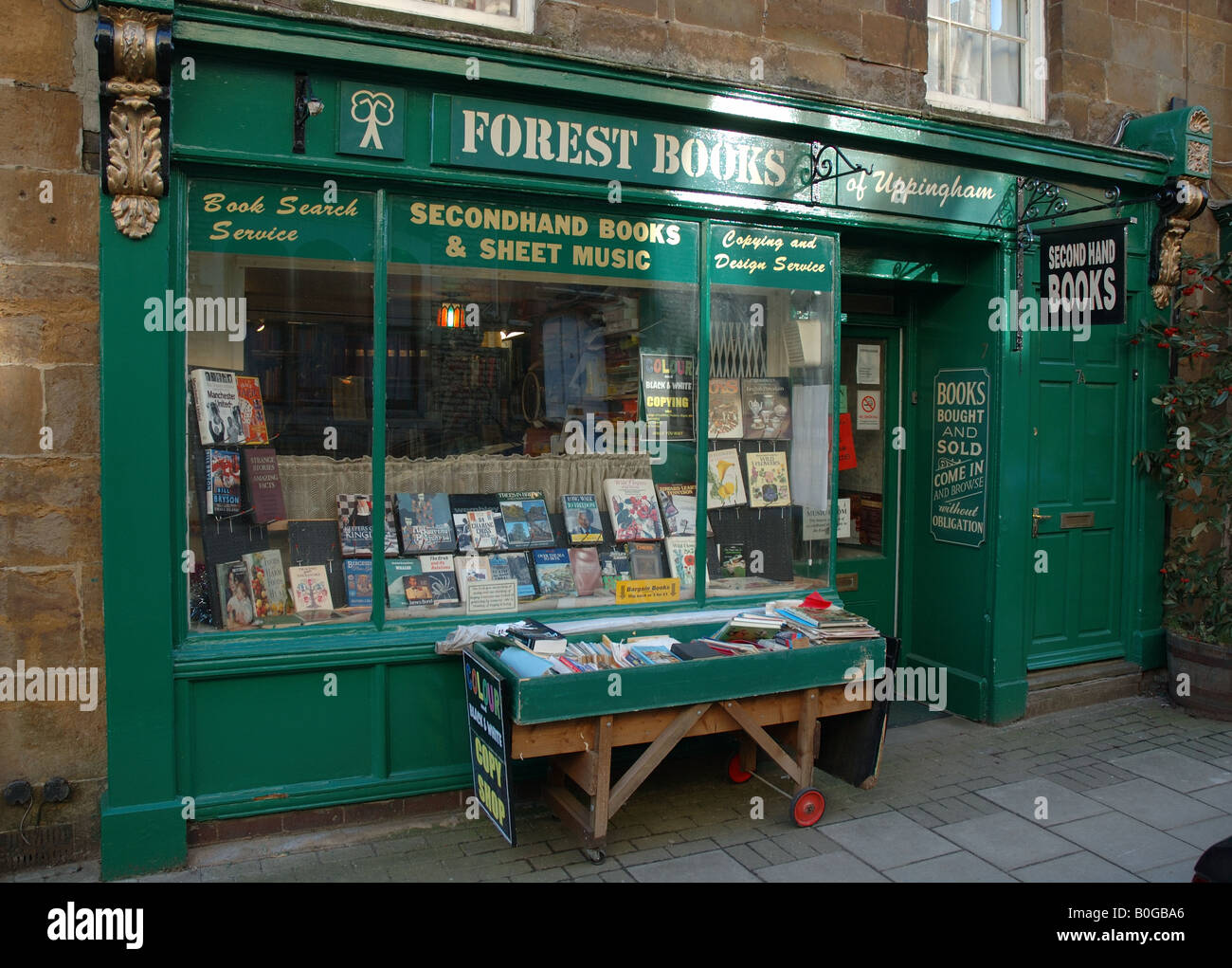 second hand book shop, Uppingham, Rutland, England, UK Stock Photo - Alamy