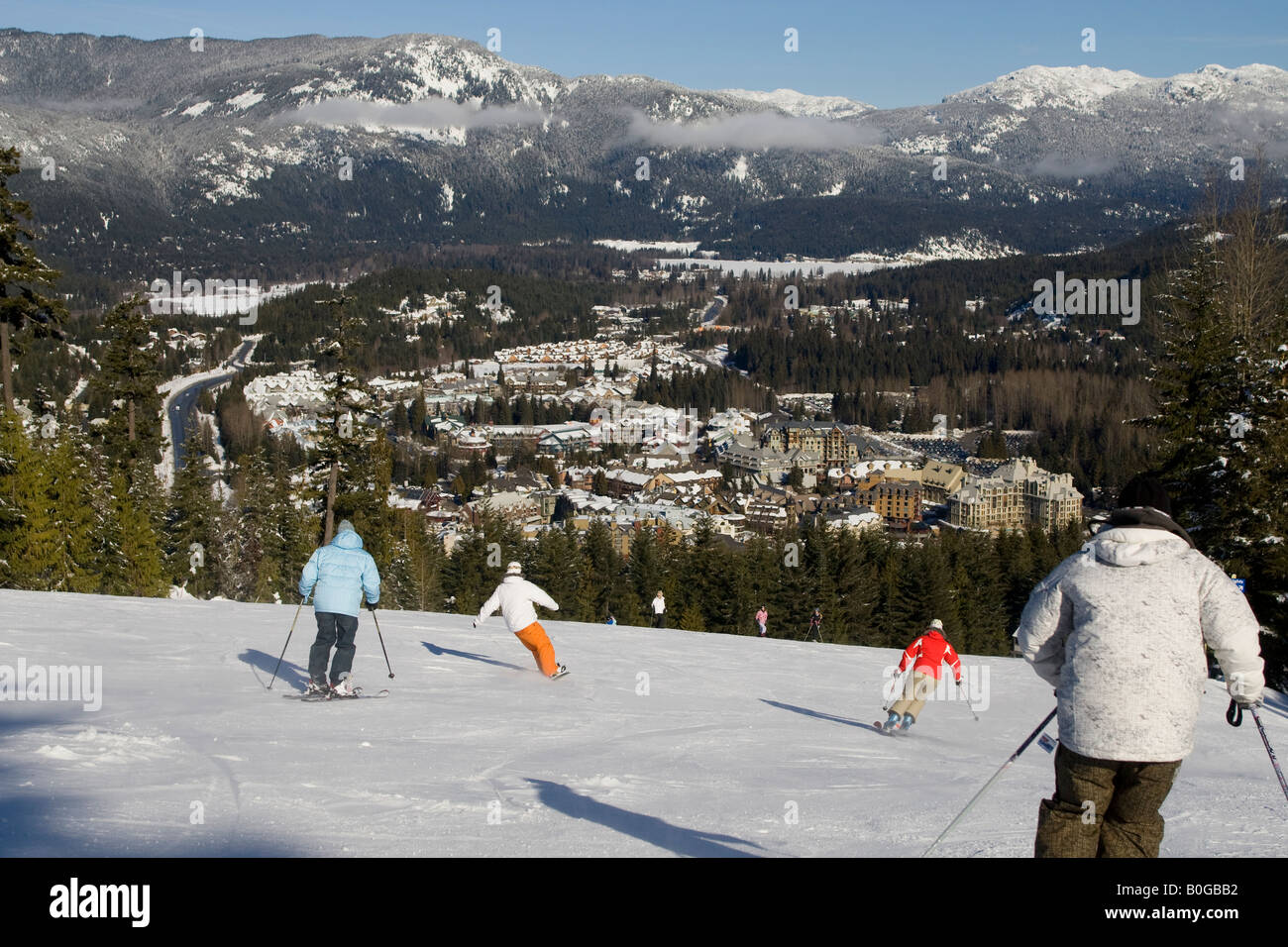 Skiing Whistler Mountain British COlumbia Canada Stock Photo - Alamy