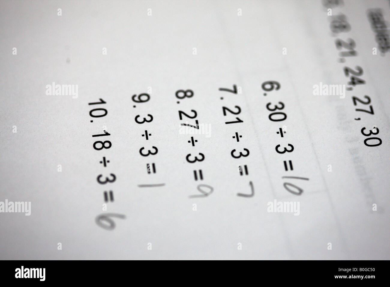 Math tables hi-res stock photography and images - Alamy