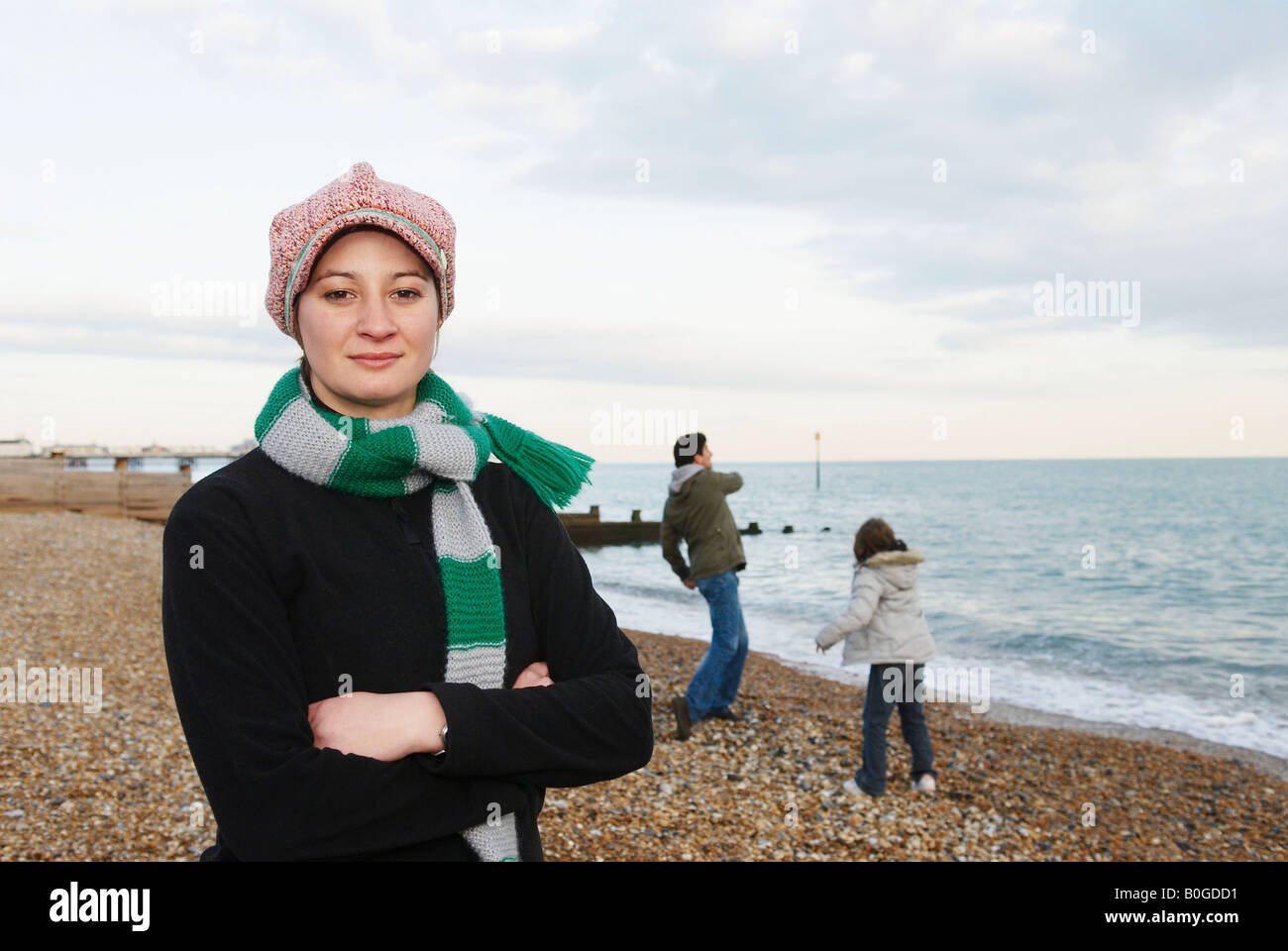 Woman Skipping At The Beach High Resolution Stock Photography and ...