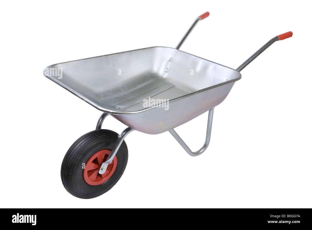 Wheelbarrow over white background Stock Photo - Alamy