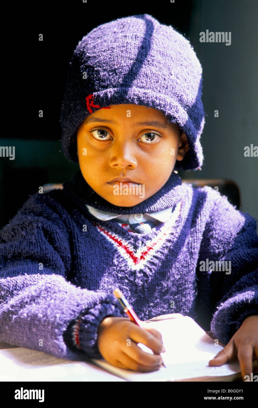 A young child at school, Calcutta, India Stock Photo - Alamy