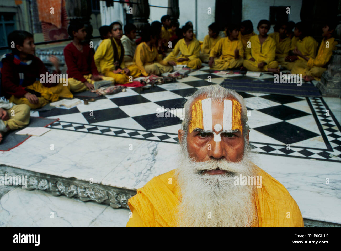 A portrait of a holy man, India Stock Photo - Alamy