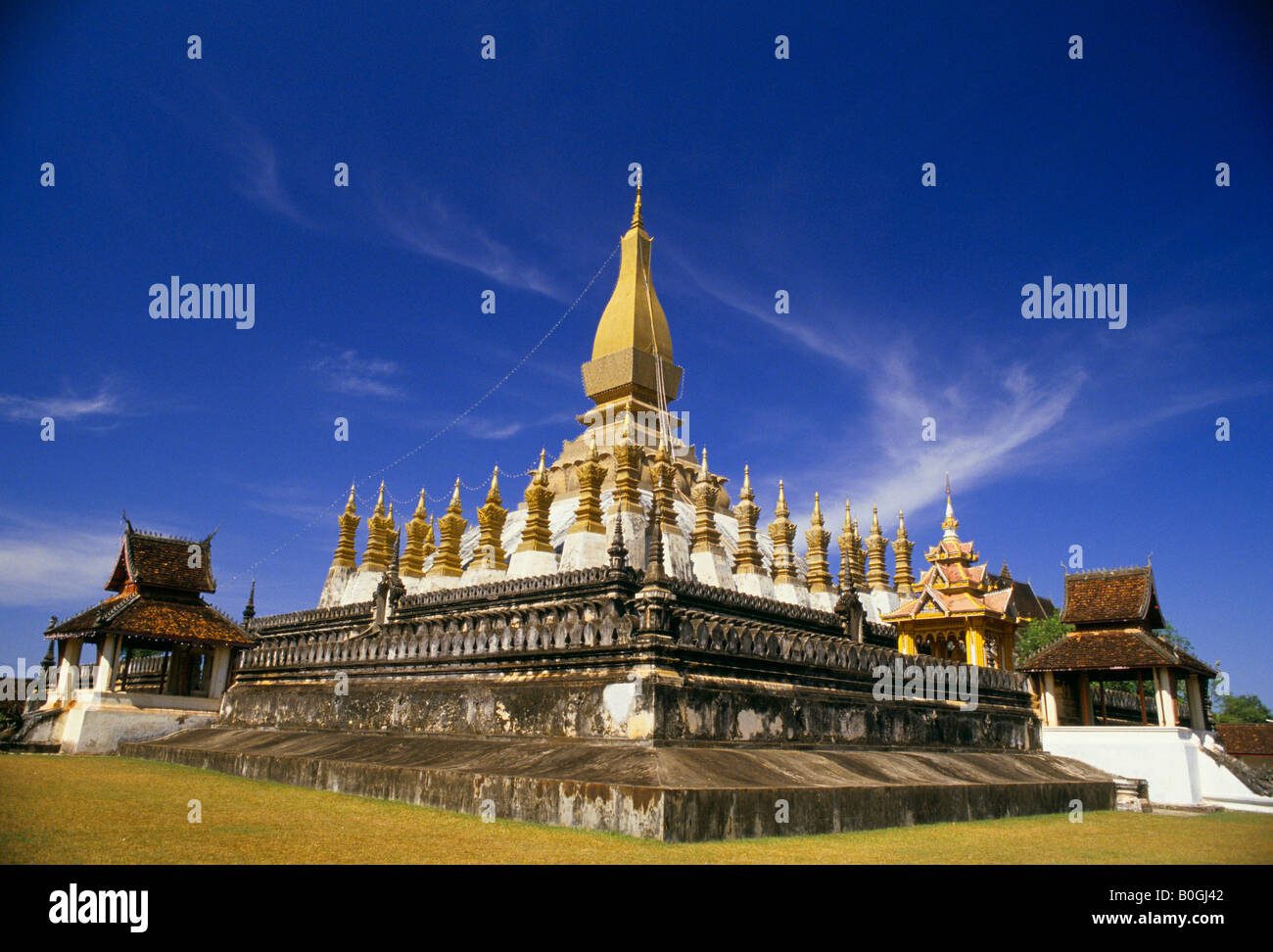 The exterior of That Luang, Laos Stock Photo - Alamy