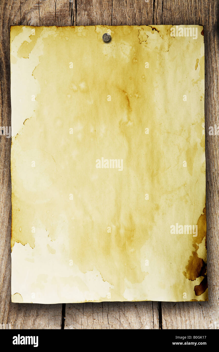 Wall nailed paper sheet hi-res stock photography and images - Alamy