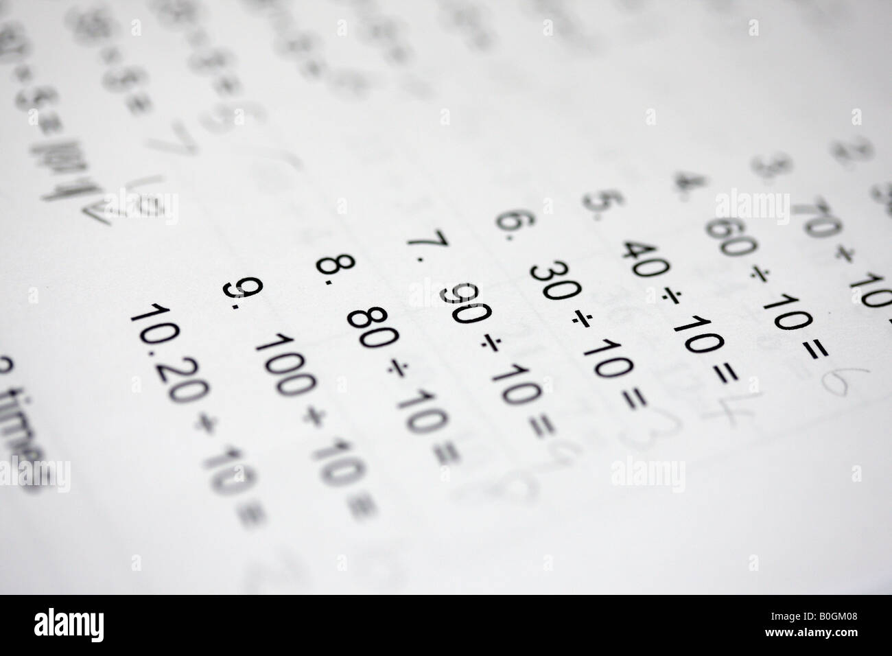 Math tables hi-res stock photography and images - Alamy