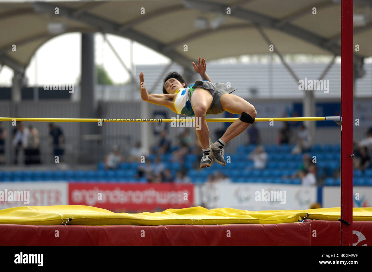 high-jumper at paralympic world cup manchester 2008 Stock Photo - Alamy