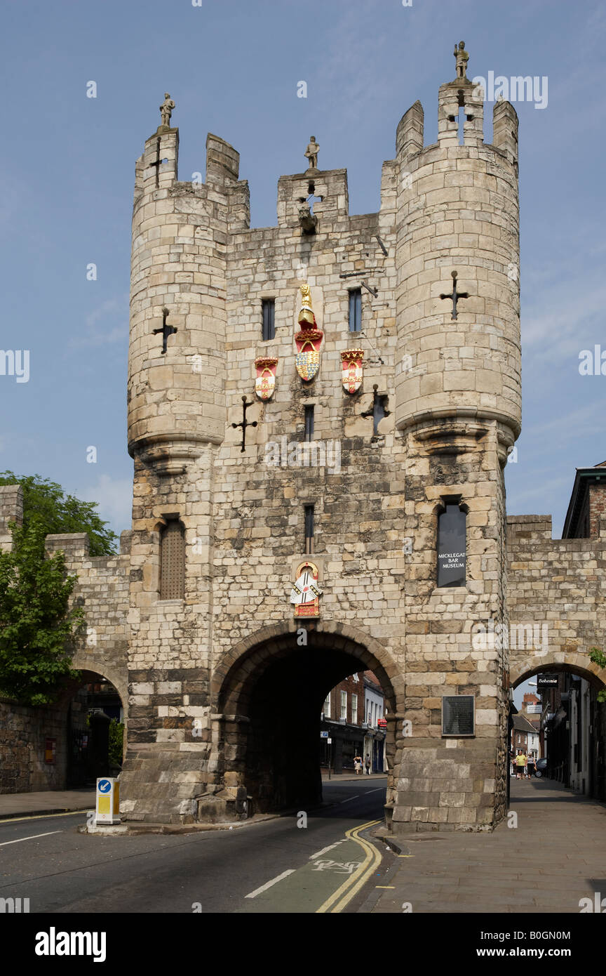 MICKLEGATE BAR ROMAN WALL YORK Stock Photo - Alamy