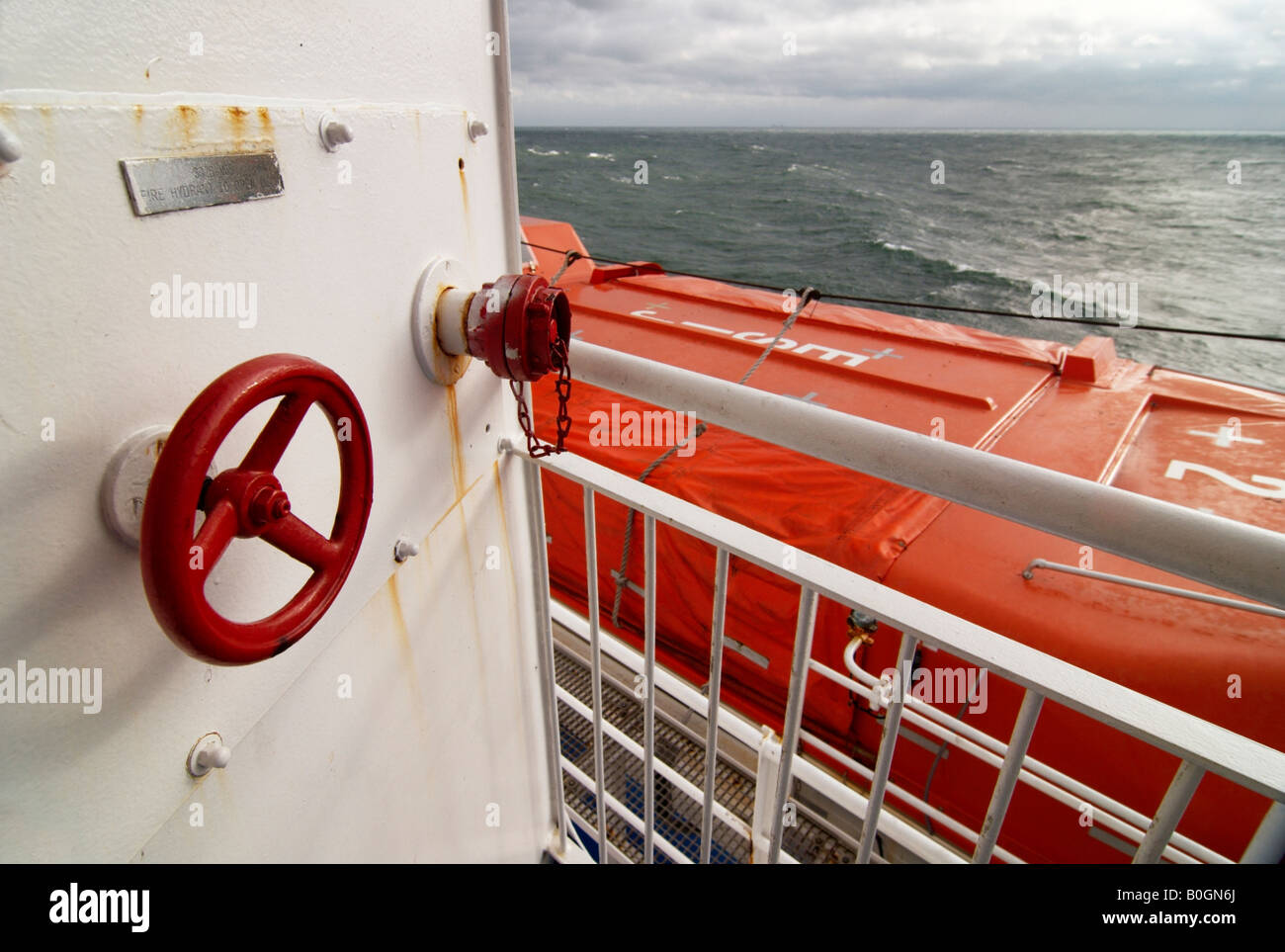Fire hydrant and life boat - safety equipment onboard TallinkSilja ...