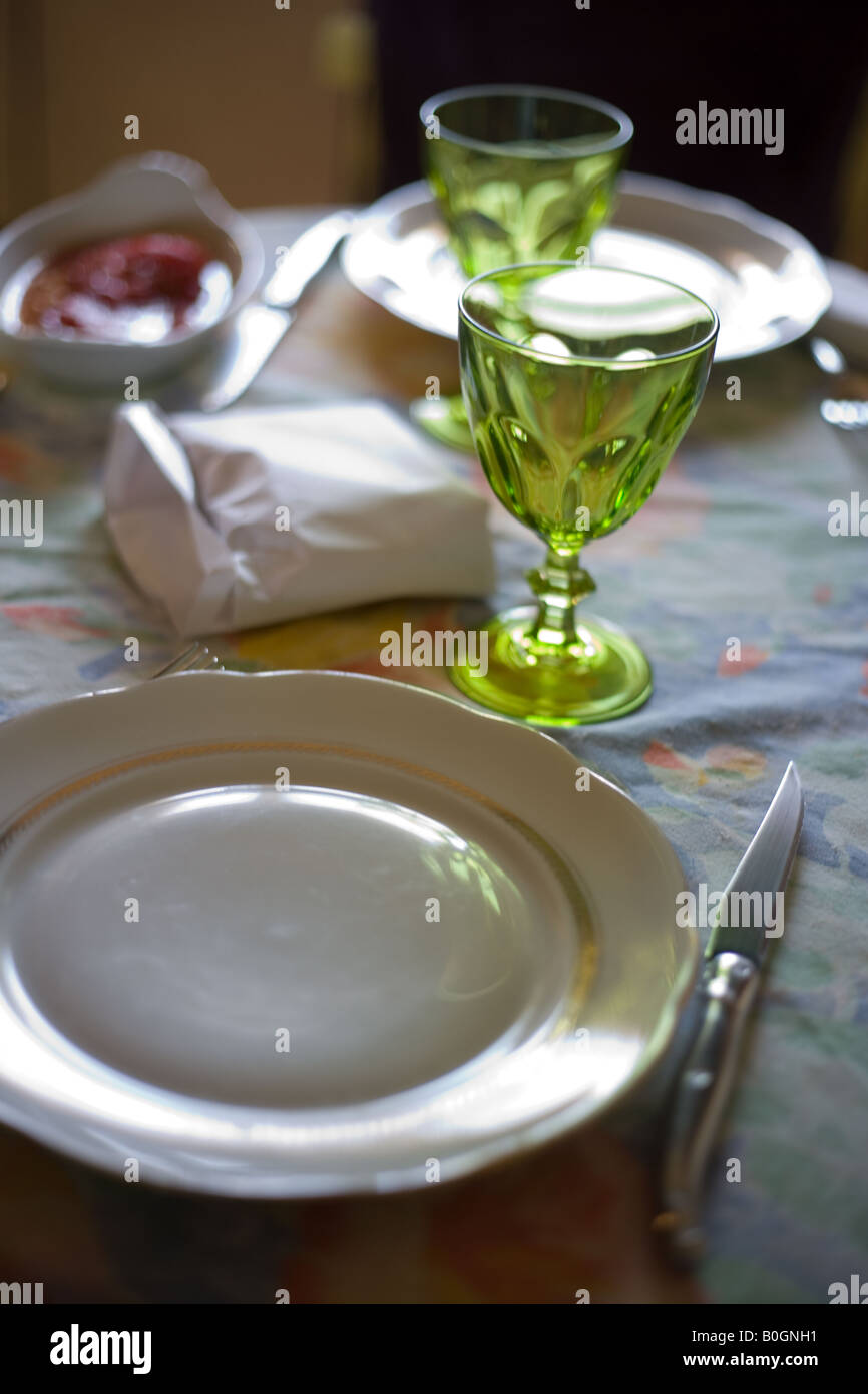 Time of lunch and table prepared Stock Photo - Alamy