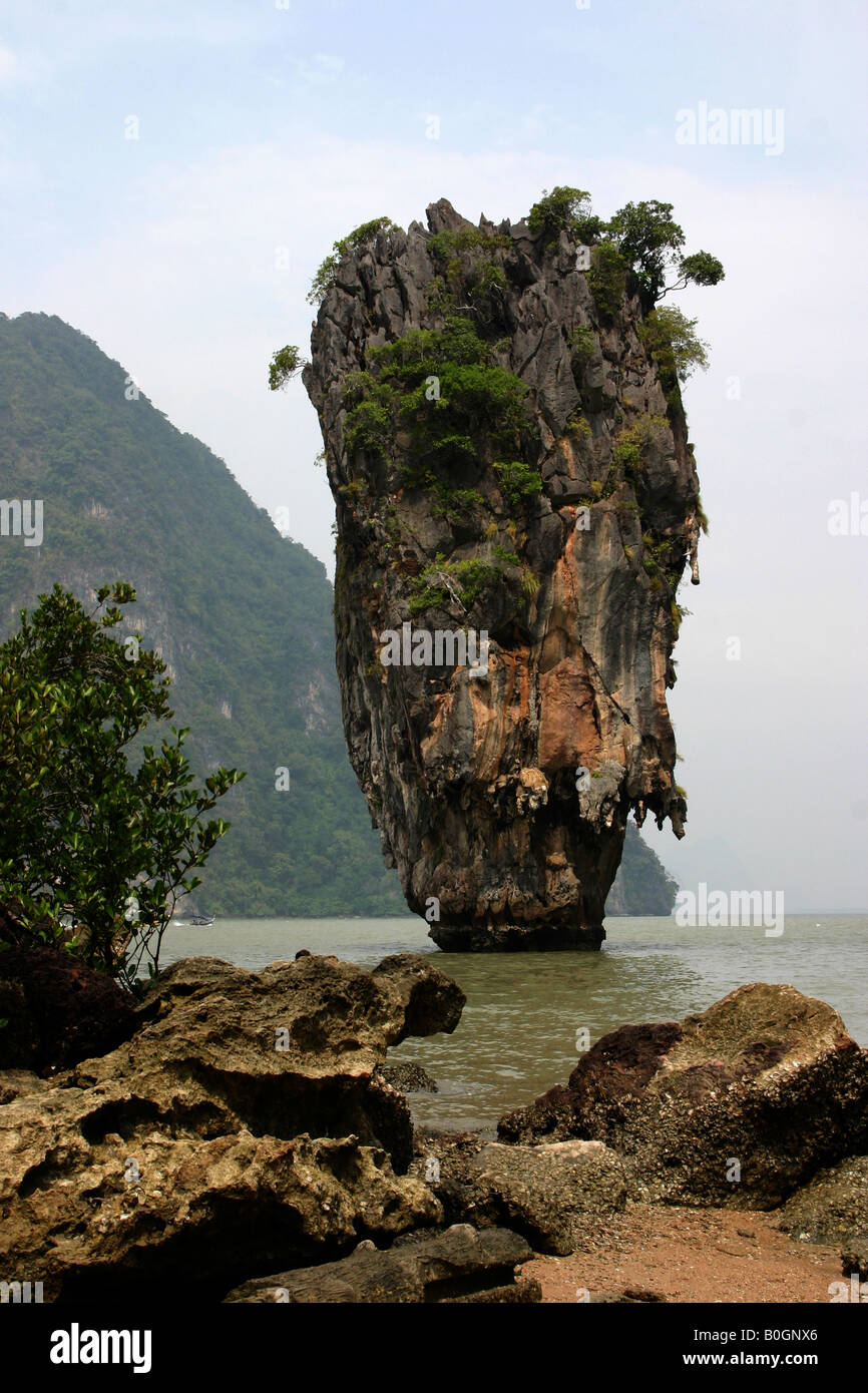 Photograph of one of the many unusual rock formations in Thailand ...