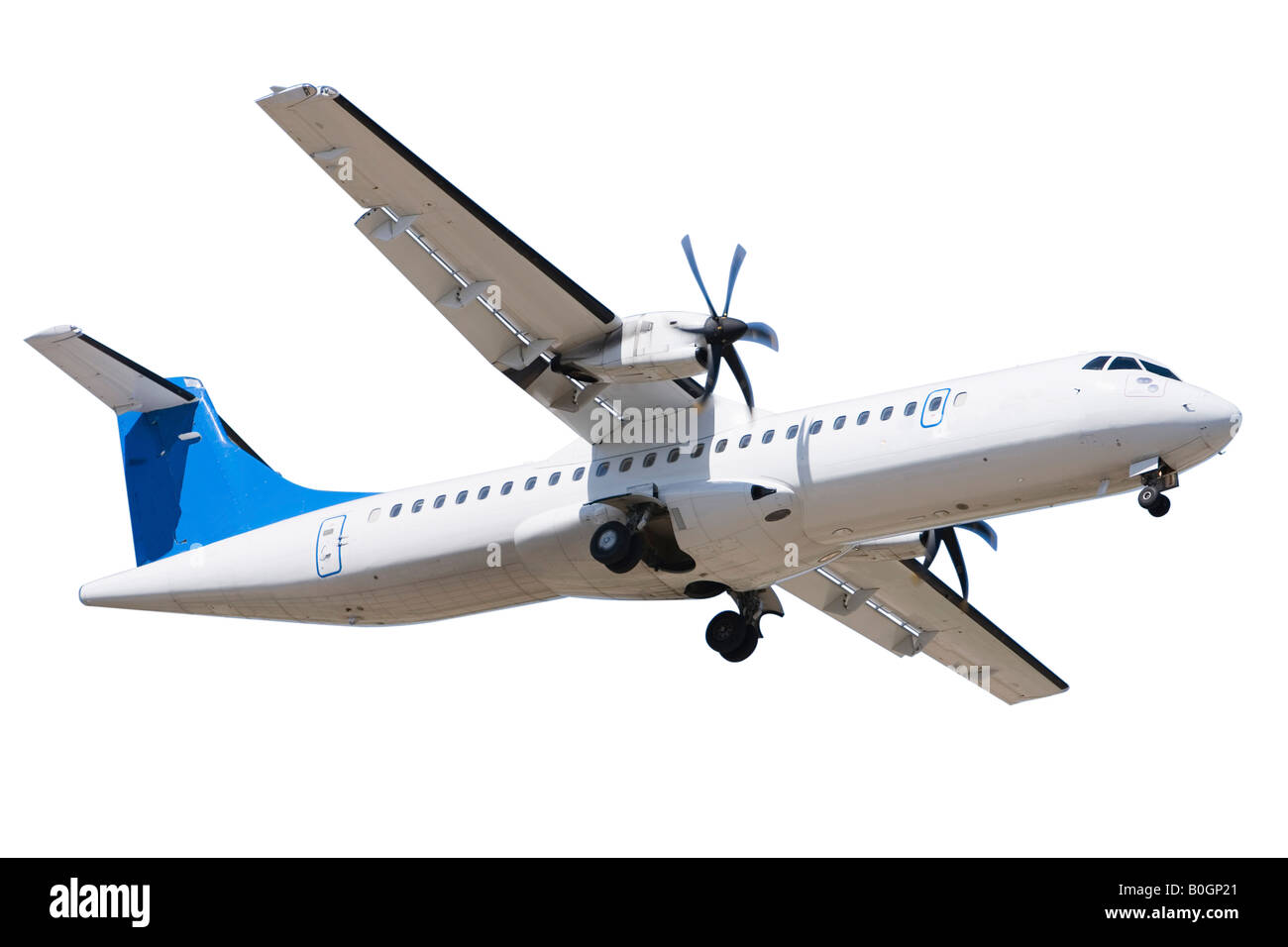 Passanger airplane over white background Stock Photo - Alamy