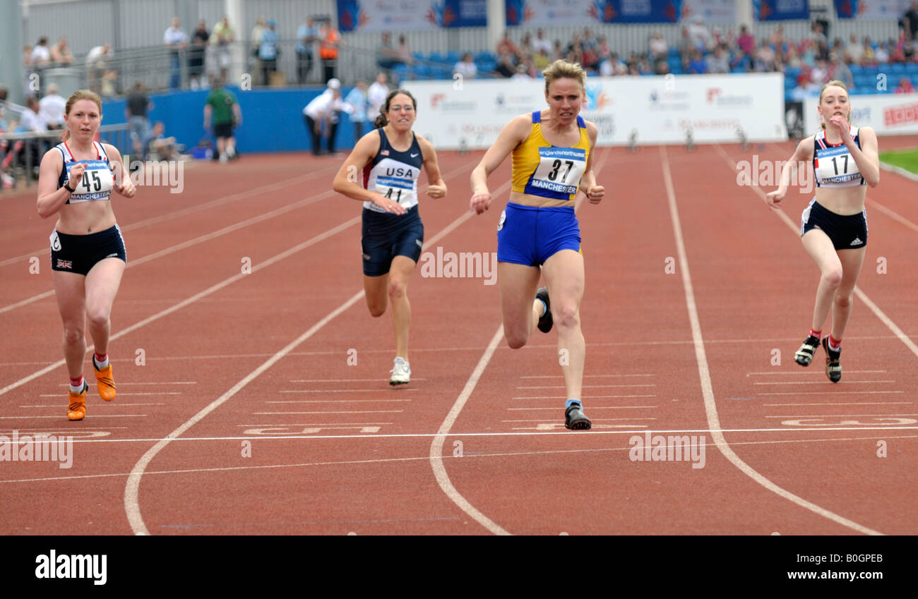 sprinter winning race at paralympic world cup manchester 2008 Stock ...