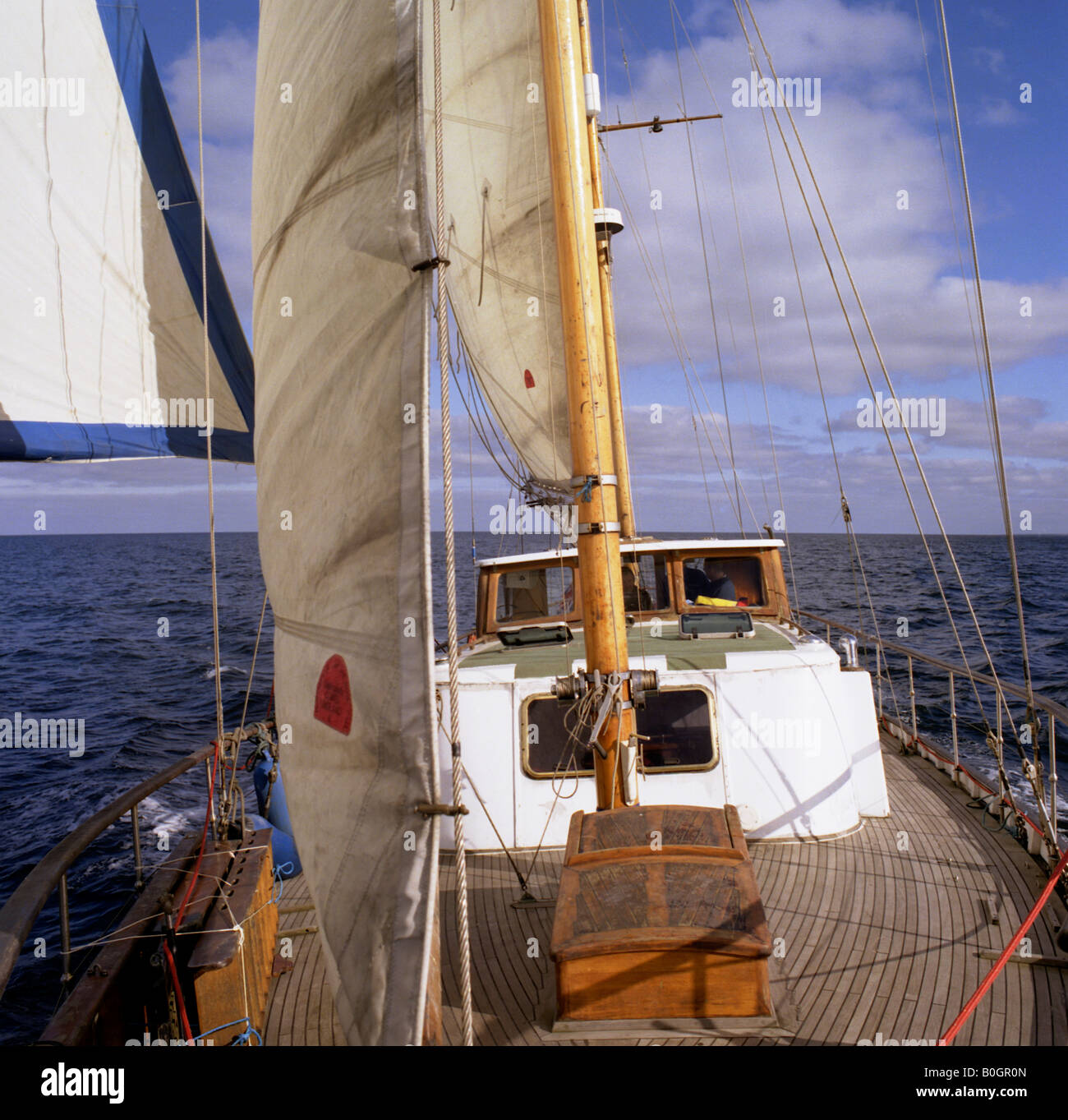 20-metre ketch motor sailor Lady Andorina sailing on the east coast of ...