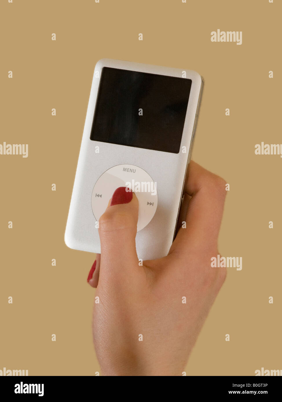 hand holding ipod Stock Photo - Alamy