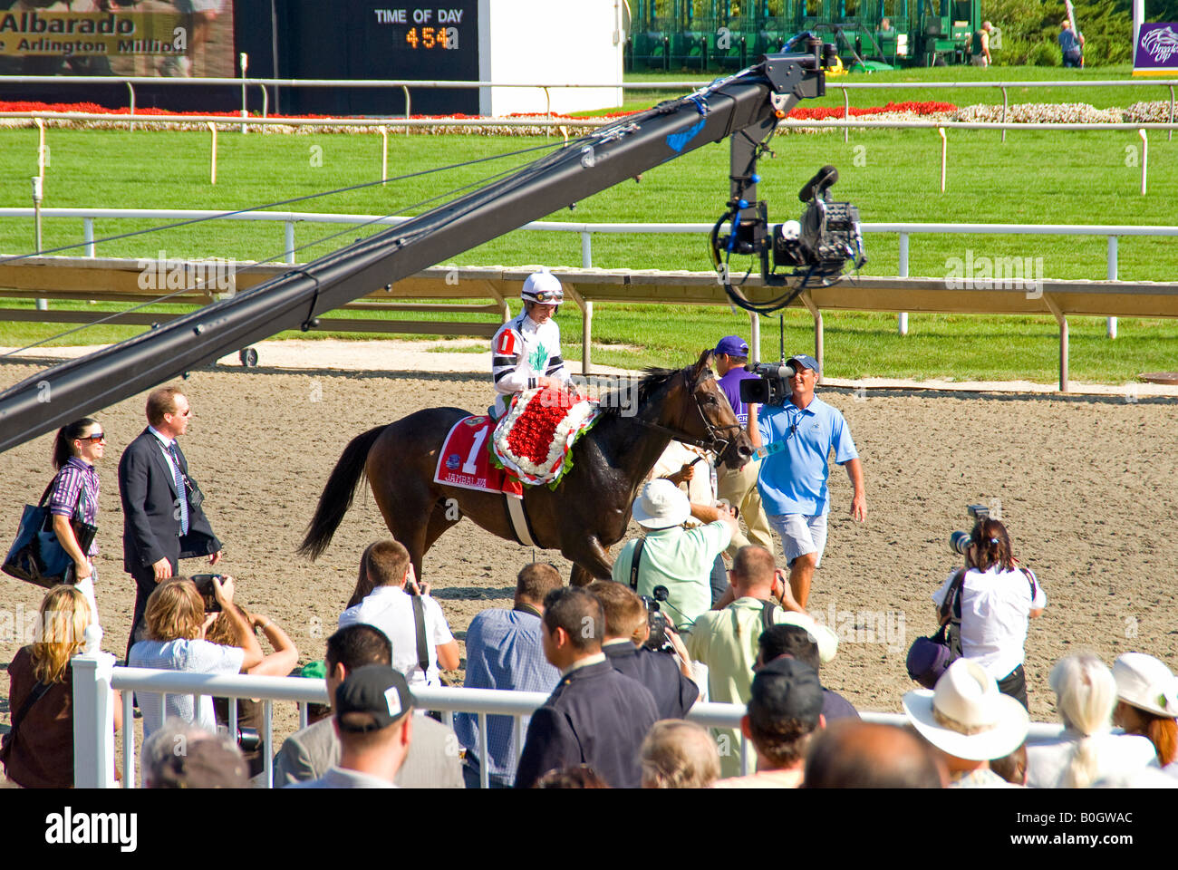 Winner of A2007 Arlington Million Jambalaya with Robby Albarado as ...