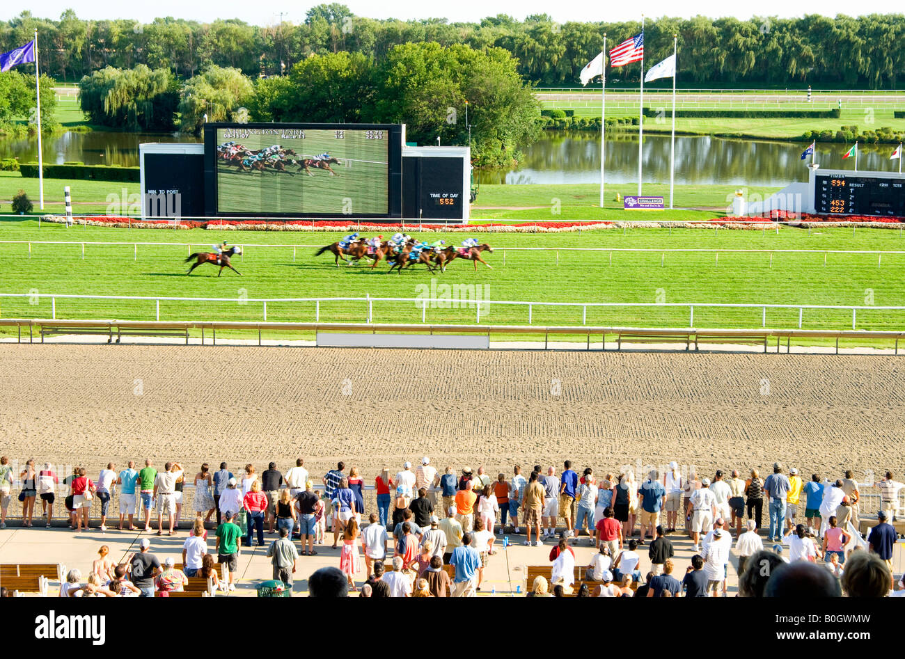 Arlington Park Turf Race Stock Photo - Alamy