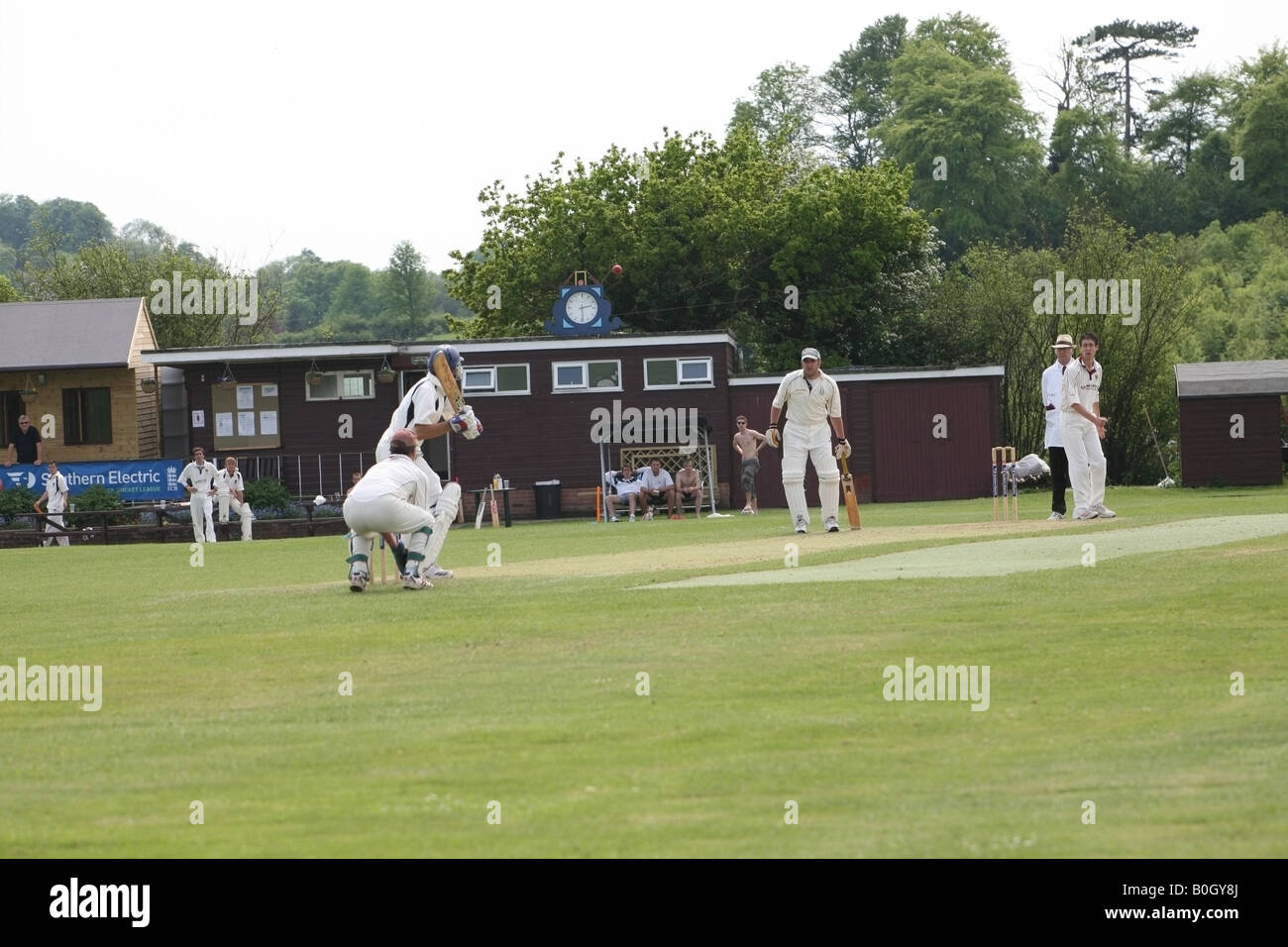 The modern Hambledon Cricket Club's ground in Ridge Meadow - about half ...