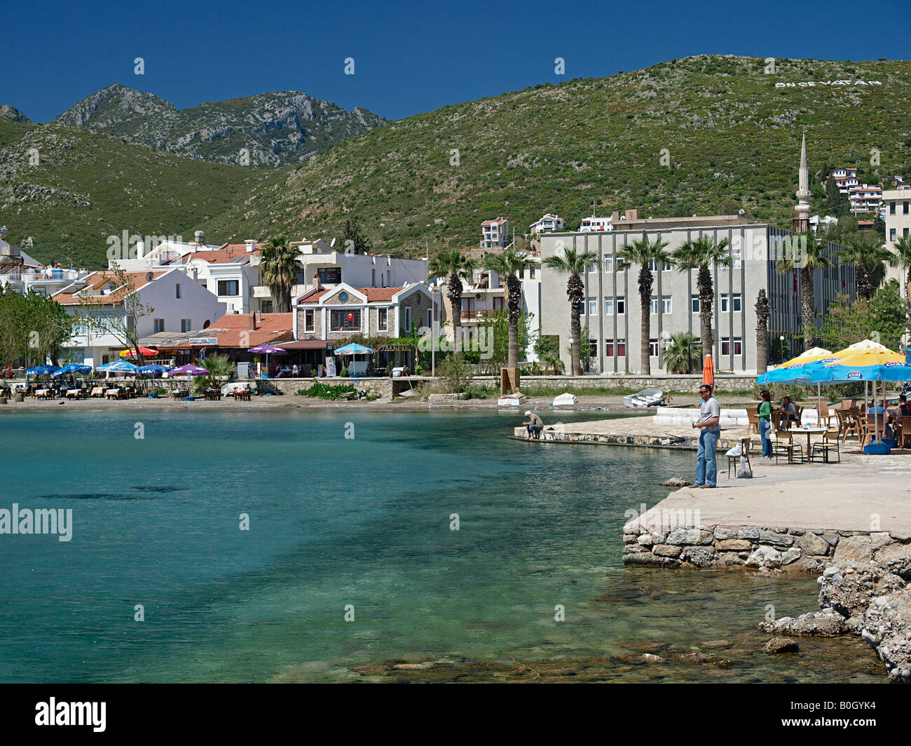 CAFE WITH HARBOUR VIEW, AT DATCA, DATCA PENINSULA, MUGLA TURKEY Stock ...