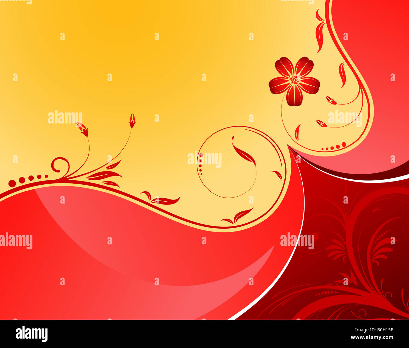 Flower background with wave pattern Stock Photo - Alamy