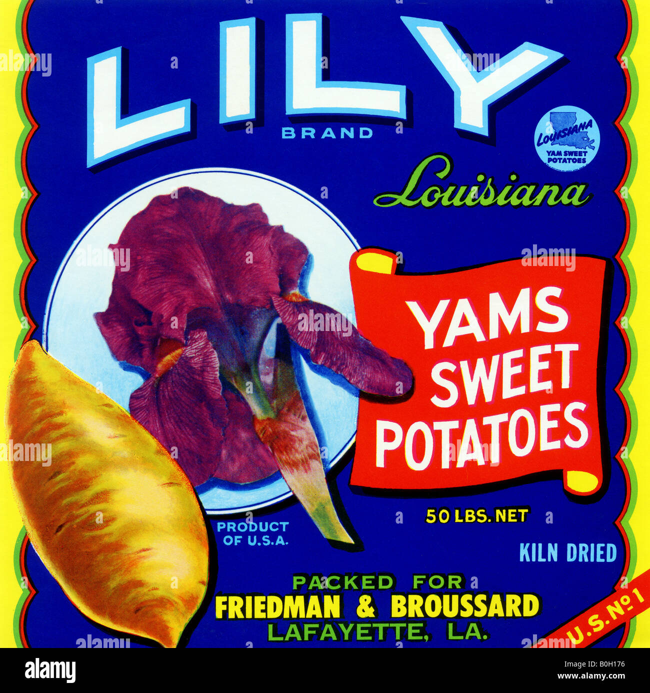 Lily Brand Yams Sweet Potatoes Stock Photo - Alamy