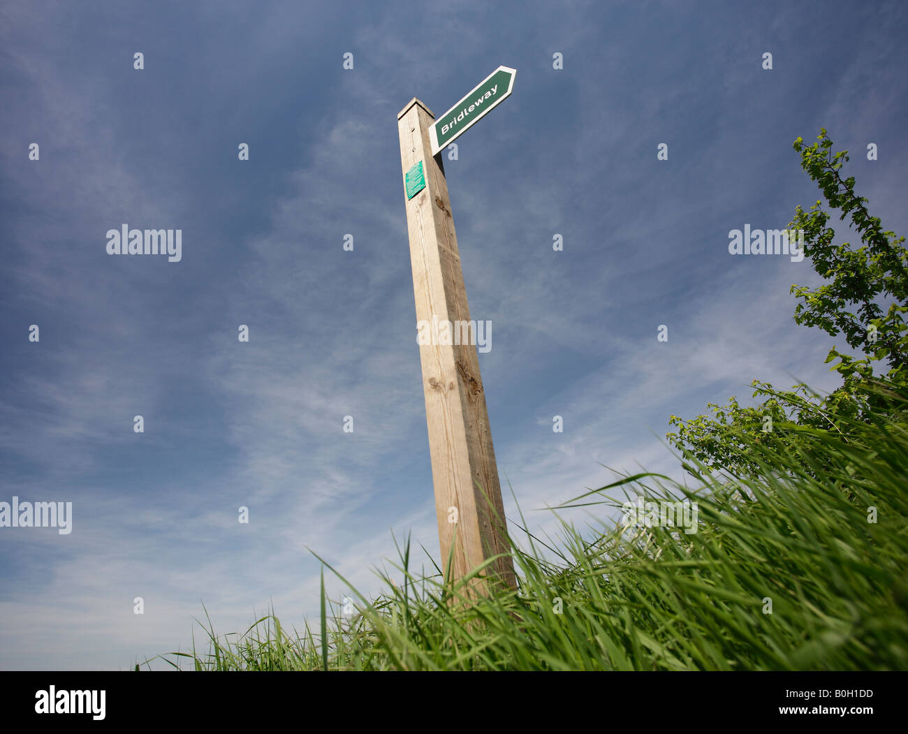 Blue bridleway sign hi-res stock photography and images - Alamy