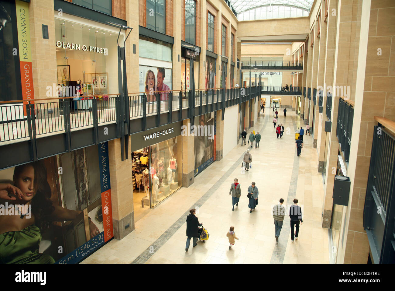 A view of the Grand Arcade shopping Mall, Cambridge opened 2008 Stock ...