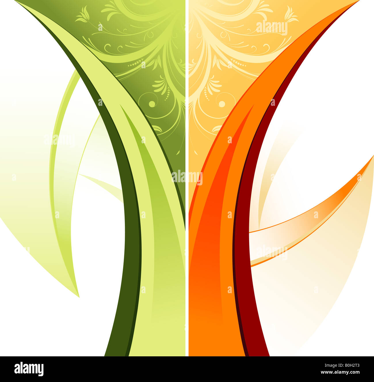 Collect flower background with wave pattern Stock Photo - Alamy