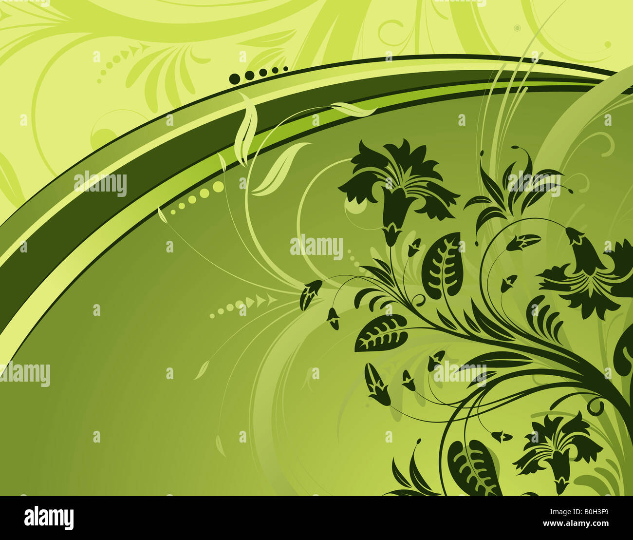 Flower background with wave pattern Stock Photo - Alamy