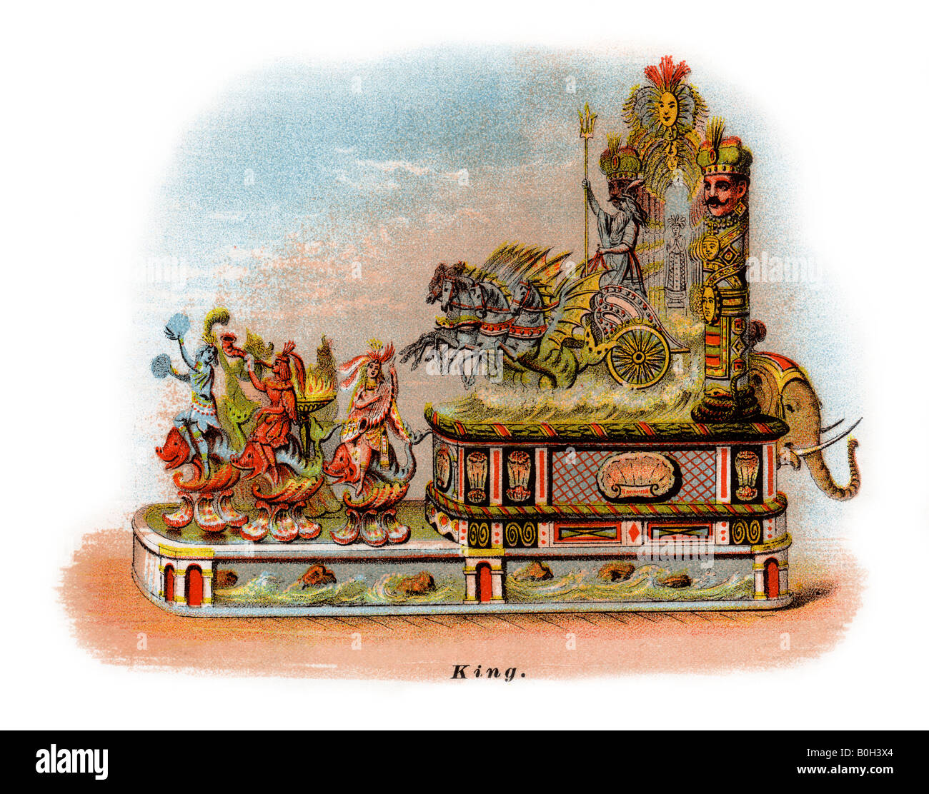King - Mardi Gras Parade Float Design Stock Photo - Alamy