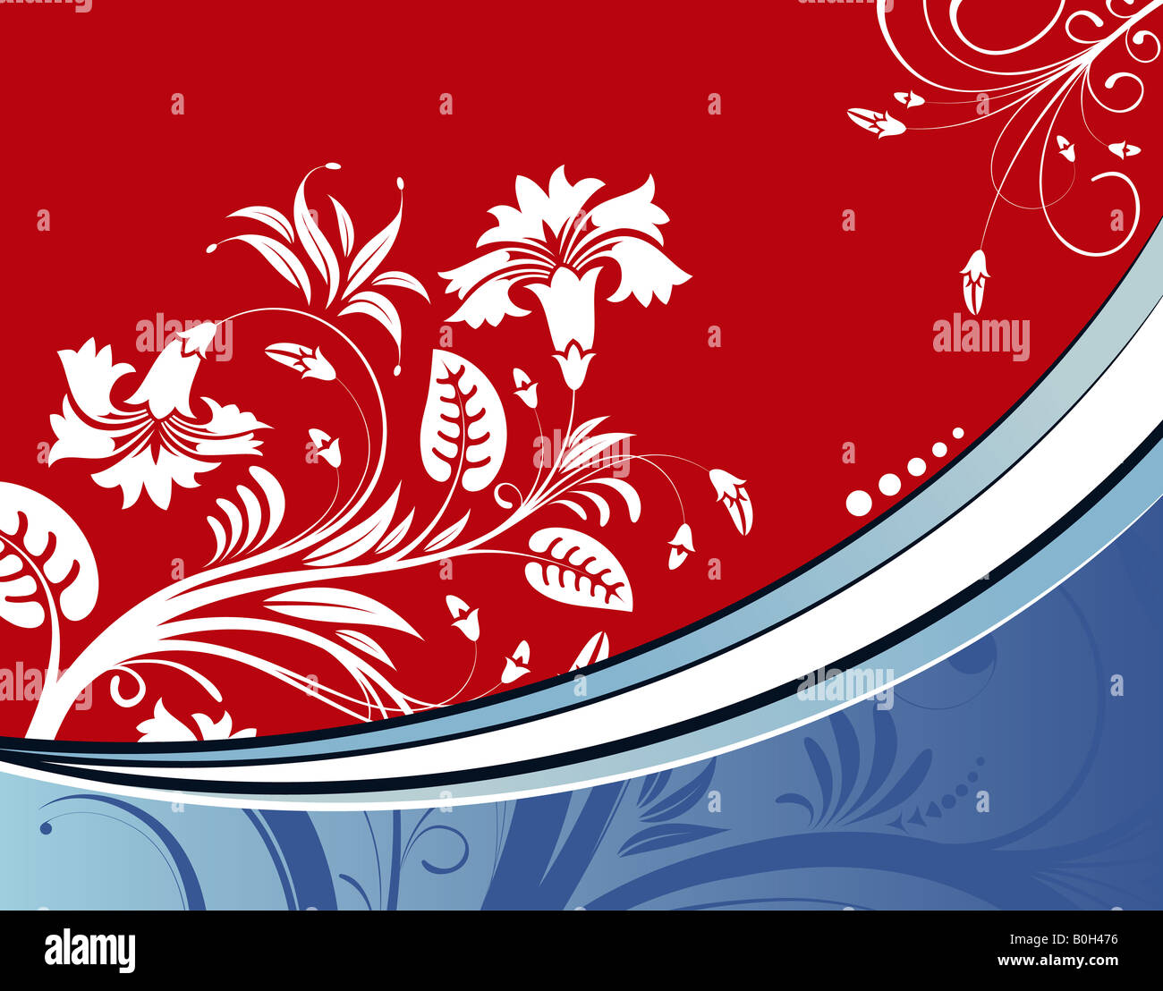 Flower background with wave pattern Stock Photo - Alamy