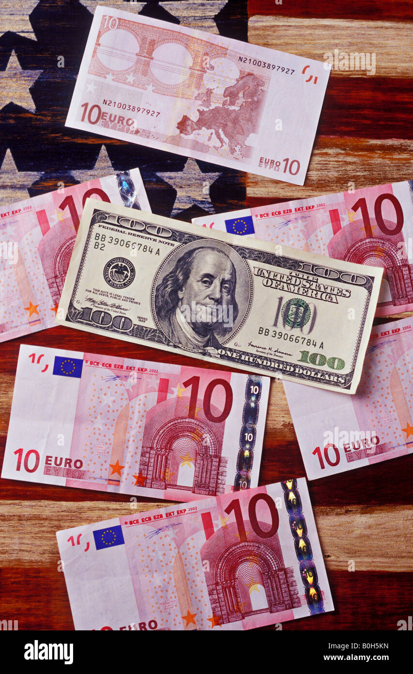 Money on wooden flag Stock Photo - Alamy