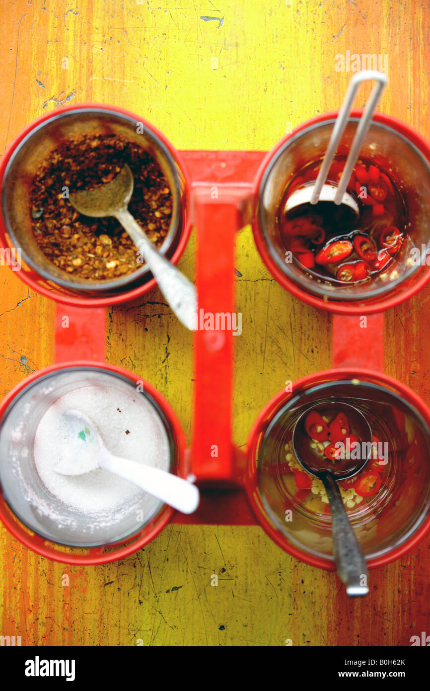 extra Chilli condiments Isan Thailand Stock Photo - Alamy