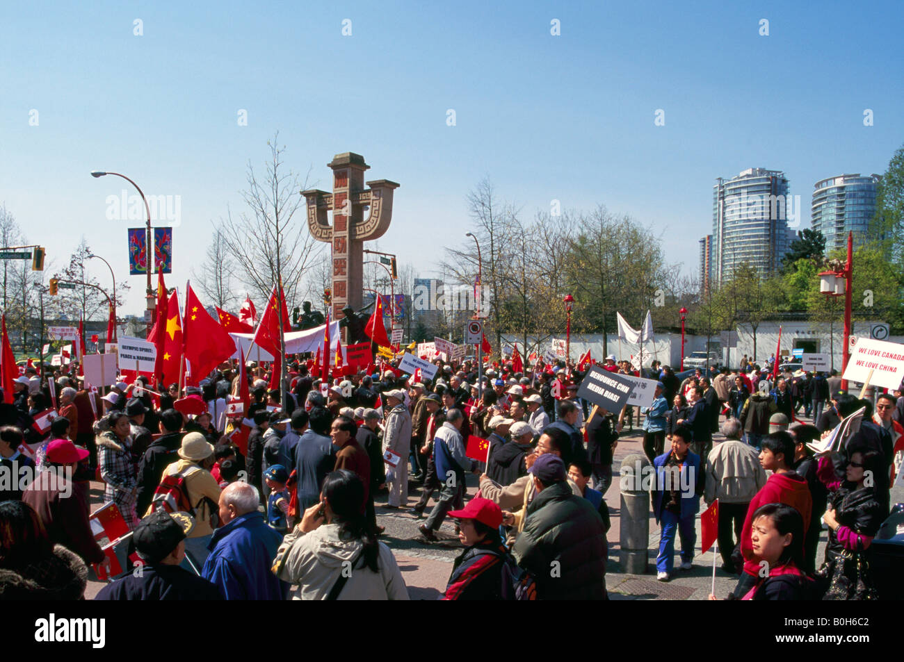 Peaceful Chinese Protest Rally held in Chinatown Vancouver British ...