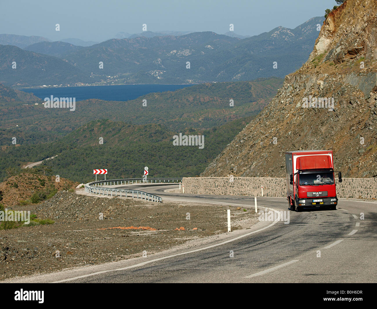 LORRY CLIMBING WINDING STEEP ROAD ON DATCA PENINSULA , MUGLA TURKEY ...
