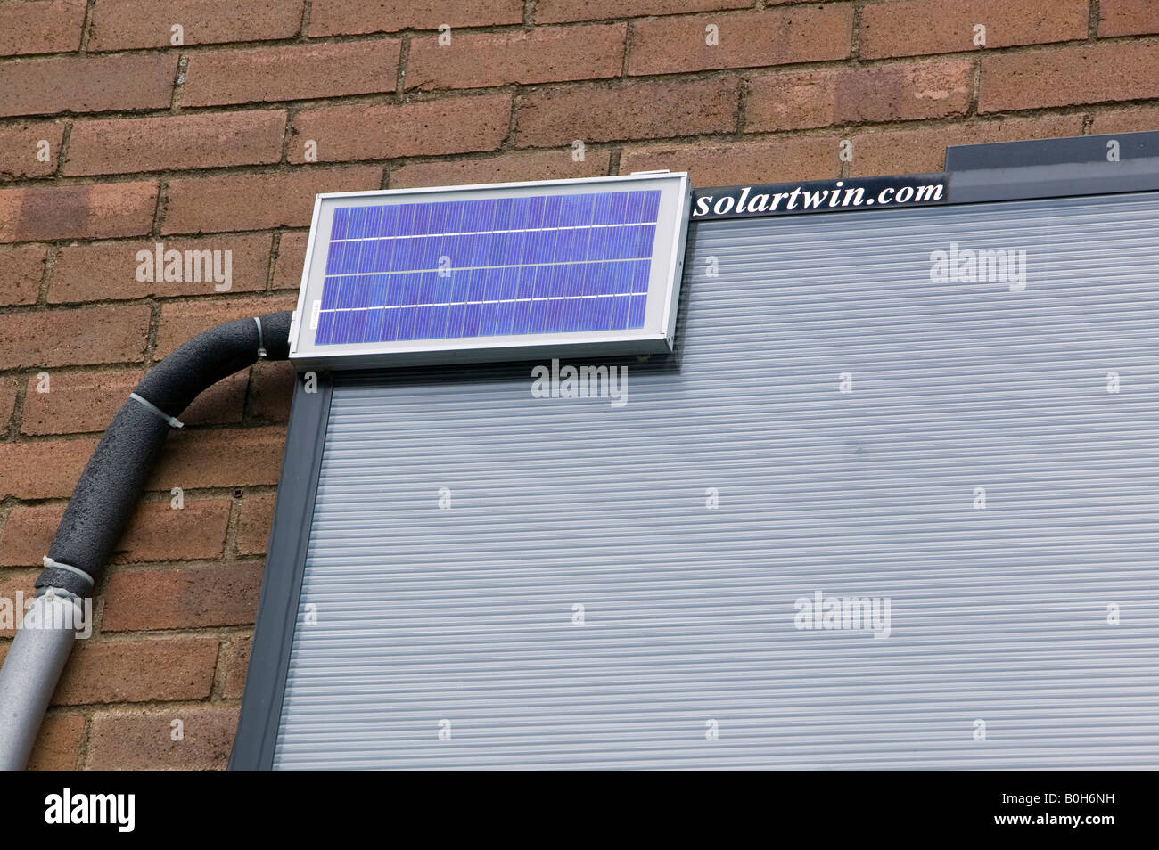 A solar panel on the school in Ashton Hayes in Cheshire which aims to ...