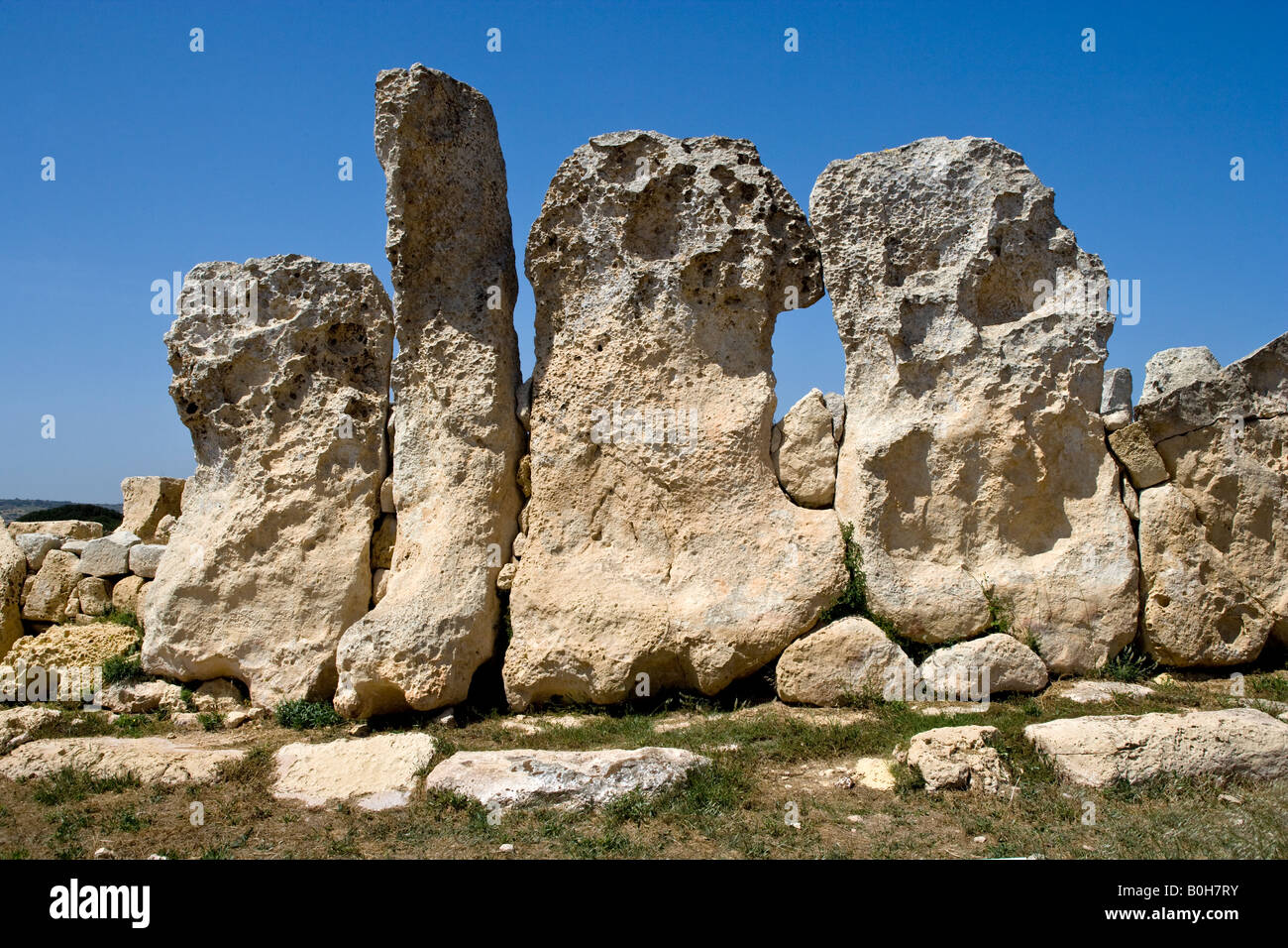 Megalithic Temples of Hagar Qim Temple Malta Stock Photo - Alamy