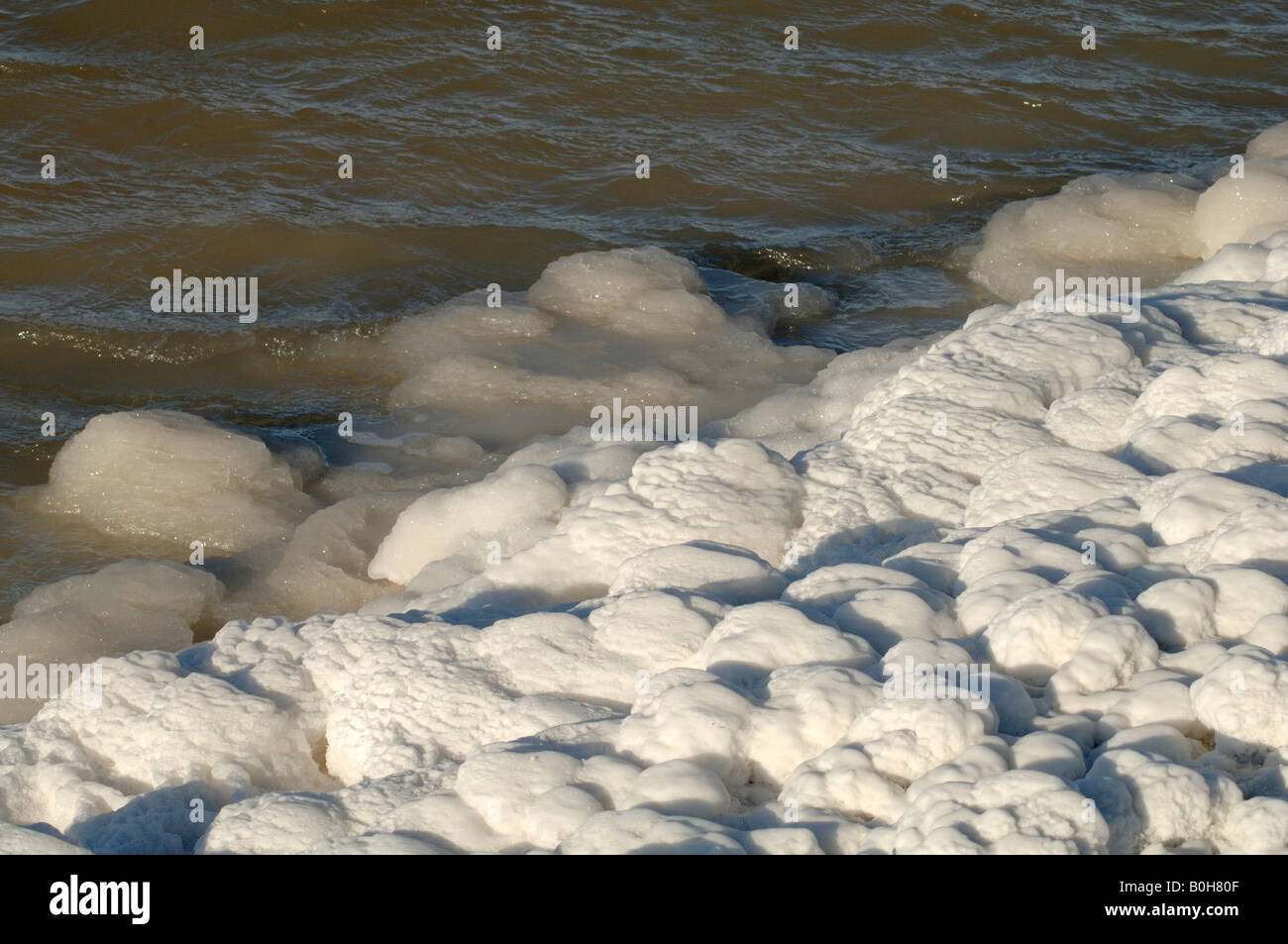 Crystallised salt deposits beside China's Dead Sea Xinjiang Stock Photo ...