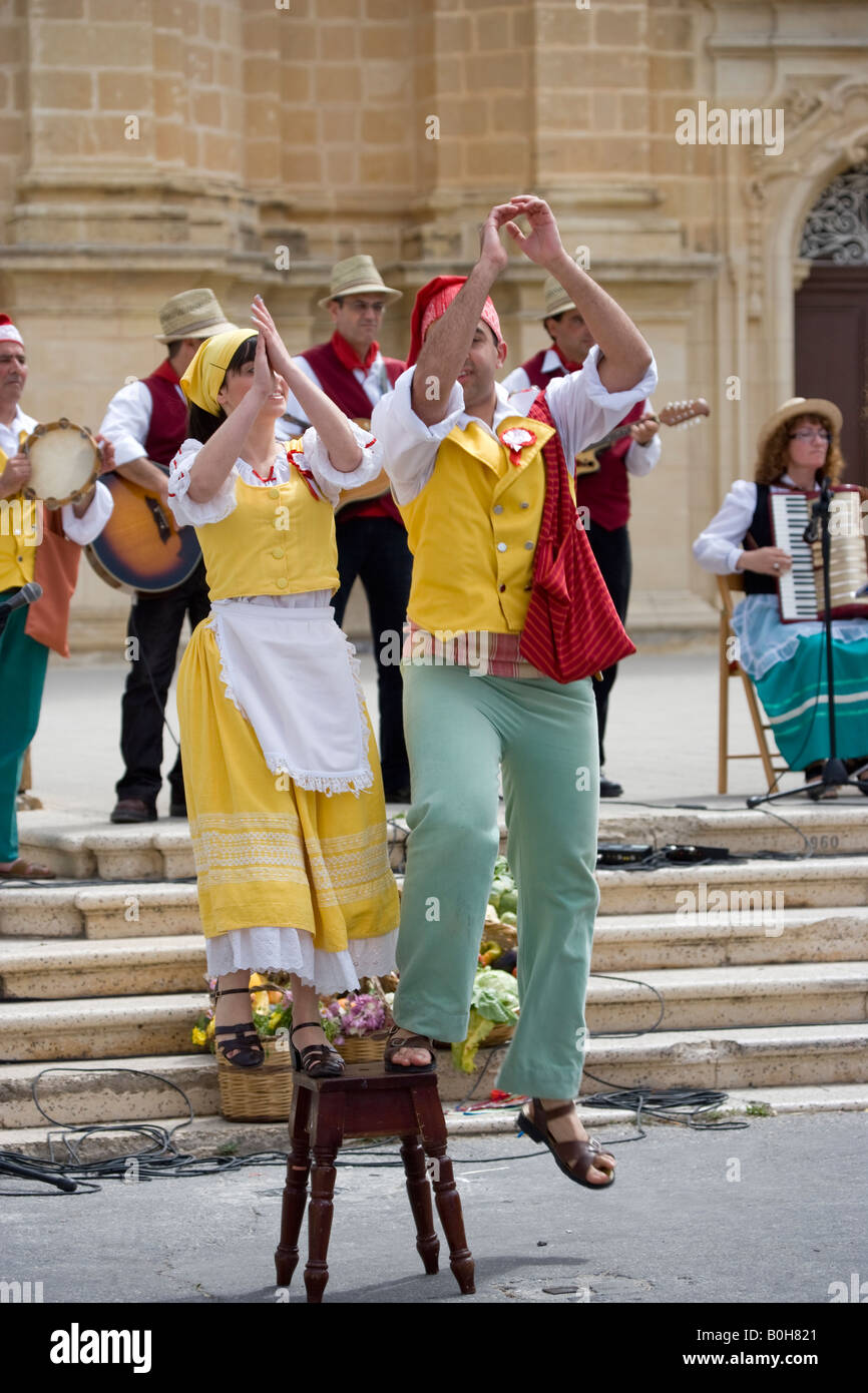 Traditional Folk Group Dances Victoria Gozo Malta Stock Photo - Alamy